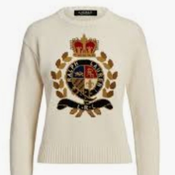 Lauren Ralph Lauren | Sweaters | Lauren Ralph Lauren Cream Sweater With ...